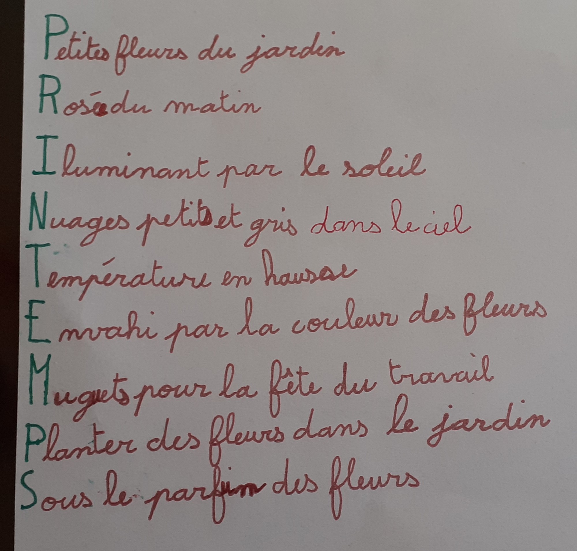 Les acrostiches des CE2a - Ecole Louise Michel